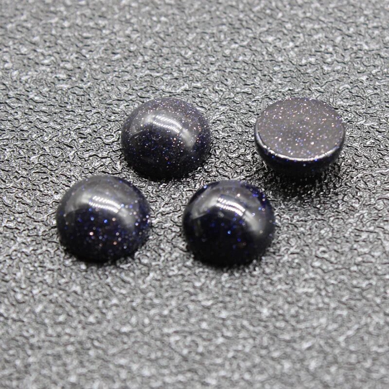 Кабошоны из агата 4-14 мм, 10 шт. 8mm, blue san