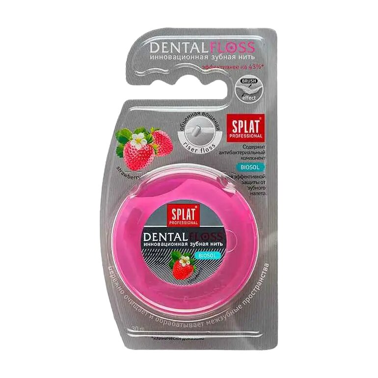Splat Professional Зубная нить Клубника 30 м 1 шт