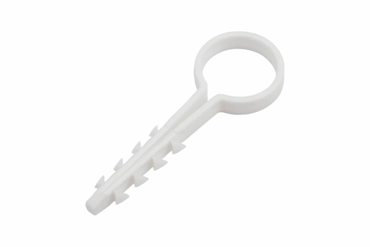 Круглый дюбель-хомут TDM 16 мм, белый, 100 шт. SQ0539-0037