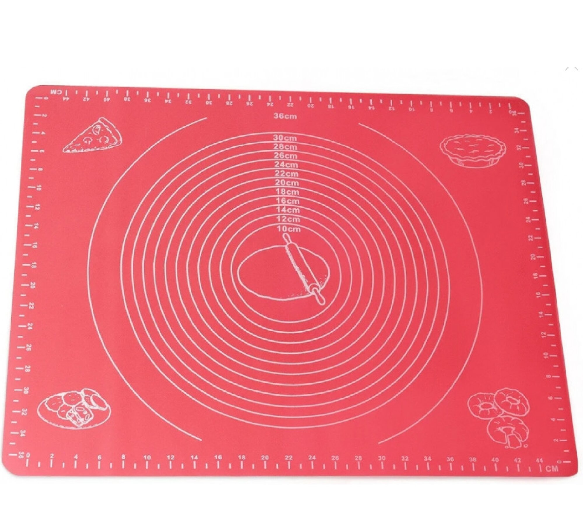 Коврик для выпечки KH1707, силиконовый, 40х50 см, прямоугольный, мытьё в посудомойке