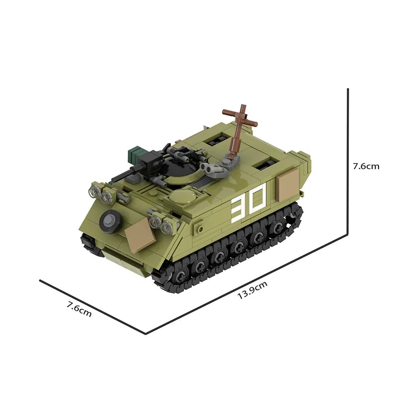 MOC военная серия, строительный блок, армия США LAV-25, пехотная боевая машина, строительный блок, модель, кирпичи, набор игрушек, детская игрушка в подарок