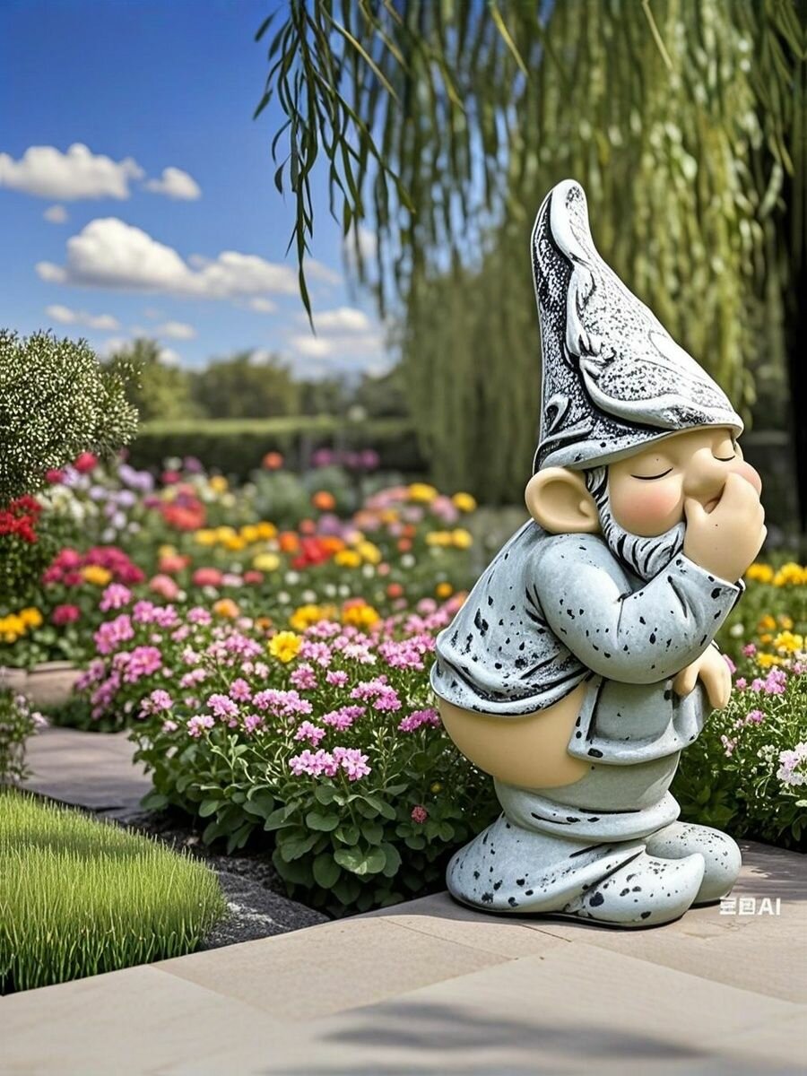 Садовая фигурка/Садовые украшения в виде гнома Эльфа