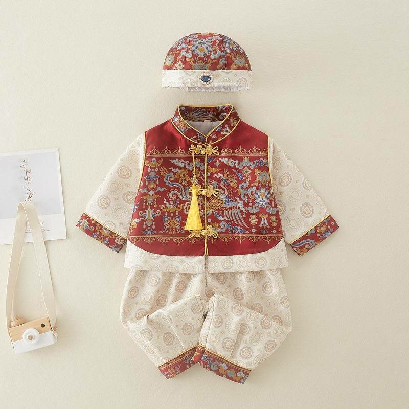 Костюм "Сто дней", для мальчиков, красный, 80см