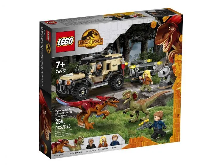 LEGO 76951 Транспорт пирораптора и дилофозавра