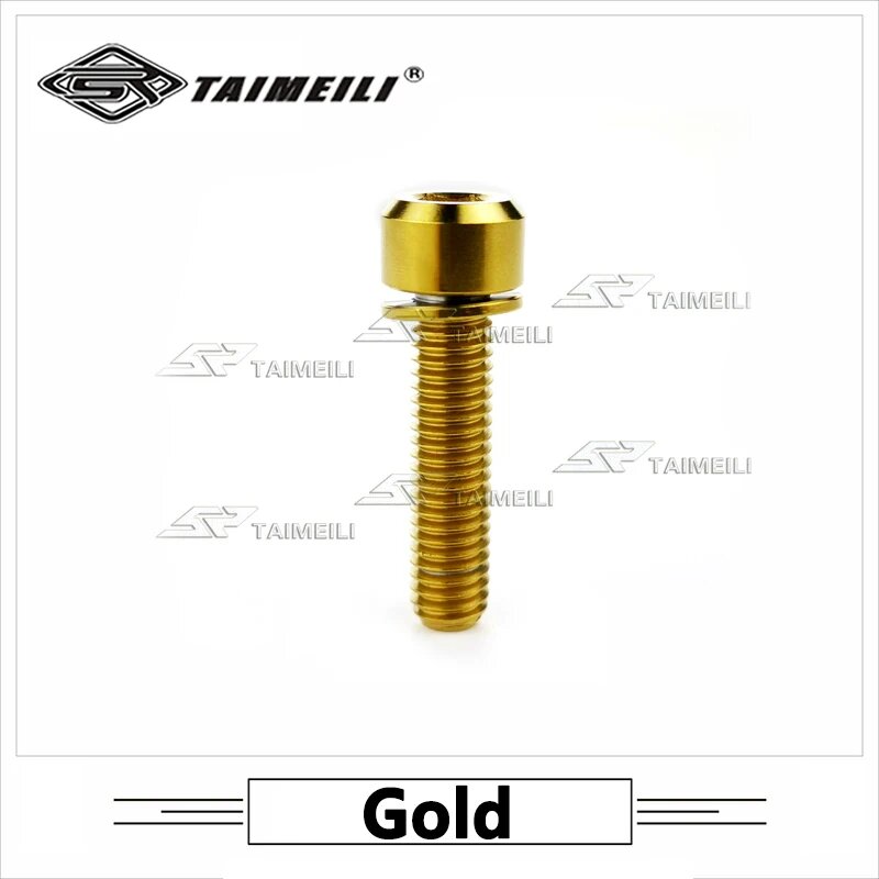 Фиксированные винты TAIMEILI из титанового сплава GR5 M6X16/18/20/25/30 мм Золотой, M6x30mm