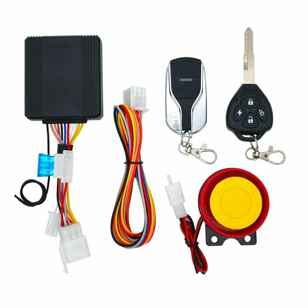 Система противоугонной сигнализации для мотоцикла с дистанционным запуском двигателя