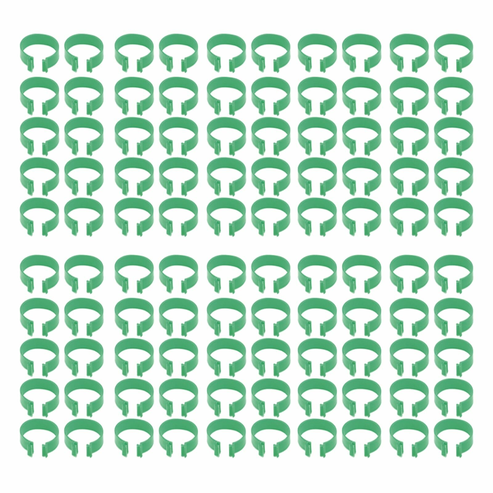 100 шт. кольцо на лапки птицы открытого типа с пряжкой для разведения курицы, утки, гуся, кольцо на лапку, аксессуар для курицы, зеленый 20 мм