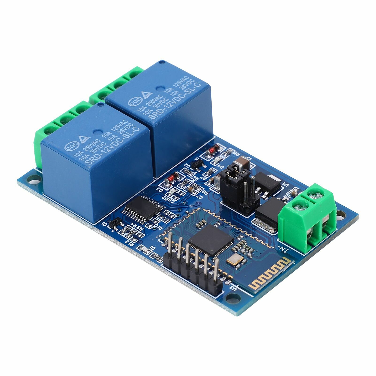 Двухканальный модуль реле Bluetooth пластиковый DC12V для дистанционного управления мобильным приложением