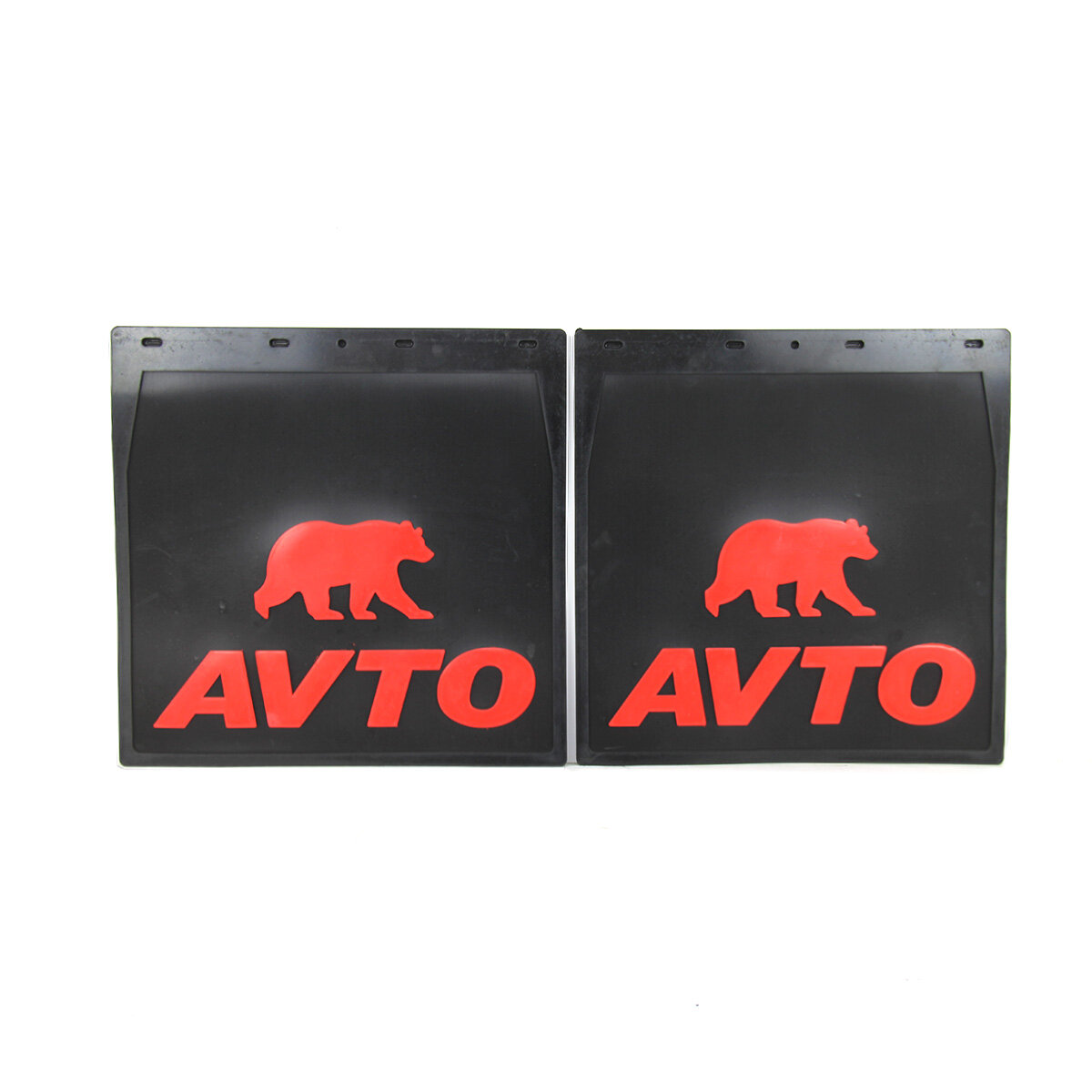 Брызговик колеса задний для Газель 3302 (400*400мм) резина "AVTO" 3D объемный текст (красный) к-т 2 шт.