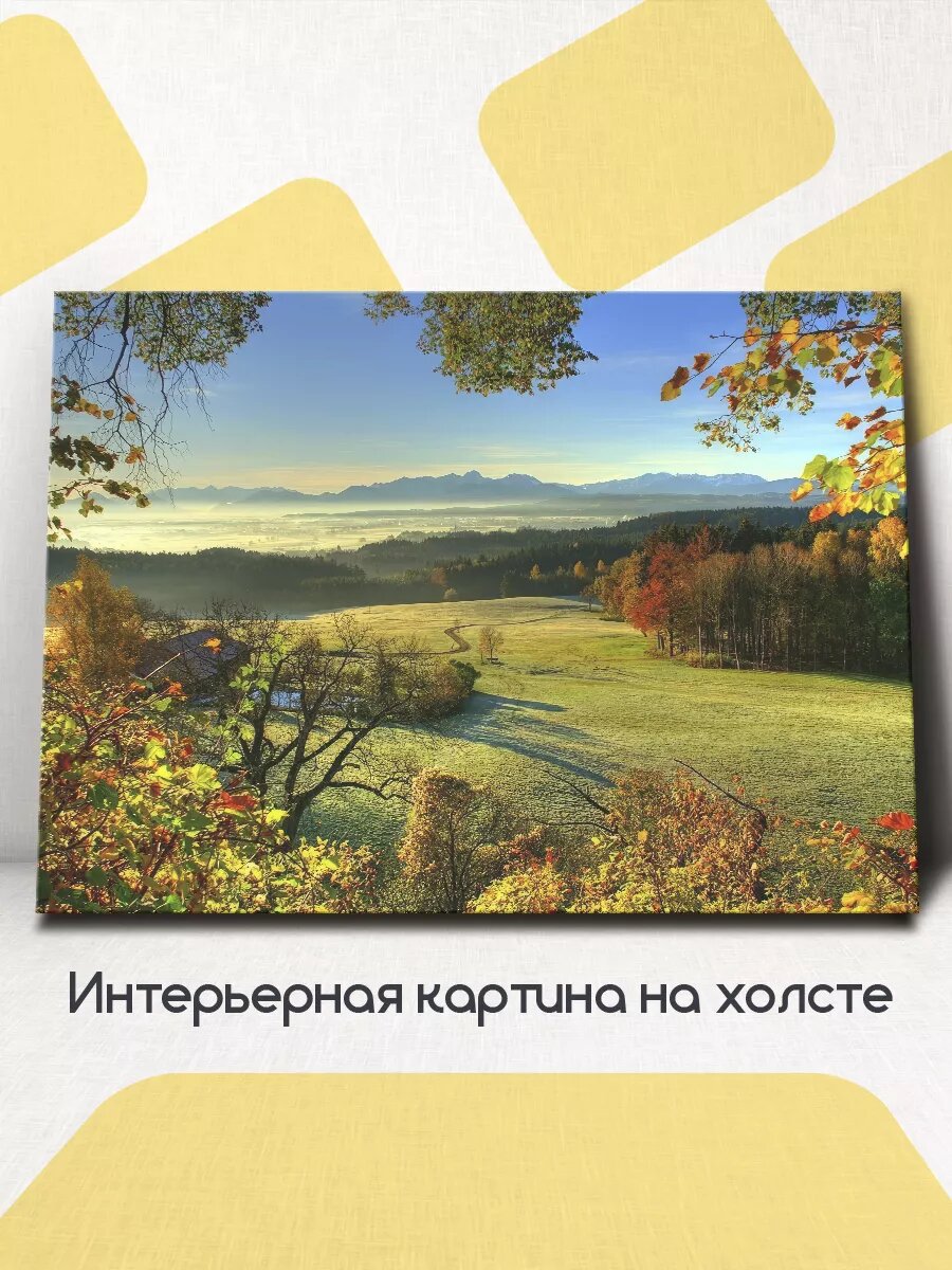 Картина на стену интерьерная Осеннее поле 60x45 см