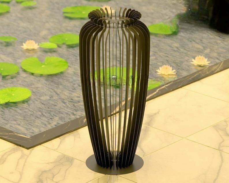 Декор для дома и улицы из металла, напольный декор - Амфора №10 (1 шт)