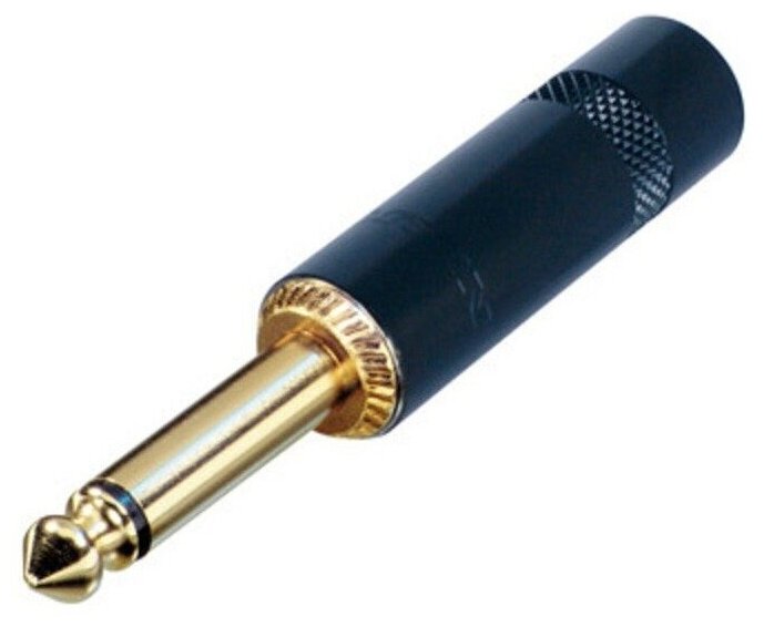 Разъем Jack REAN Connectors NYS224BG, позолоченные контакты, черный, золотистый (Mono)