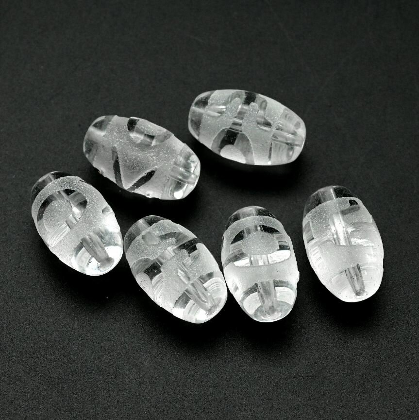 Бусина дзи Аристократ (Большой человек) бочонок 10*20мм, 1 бусина