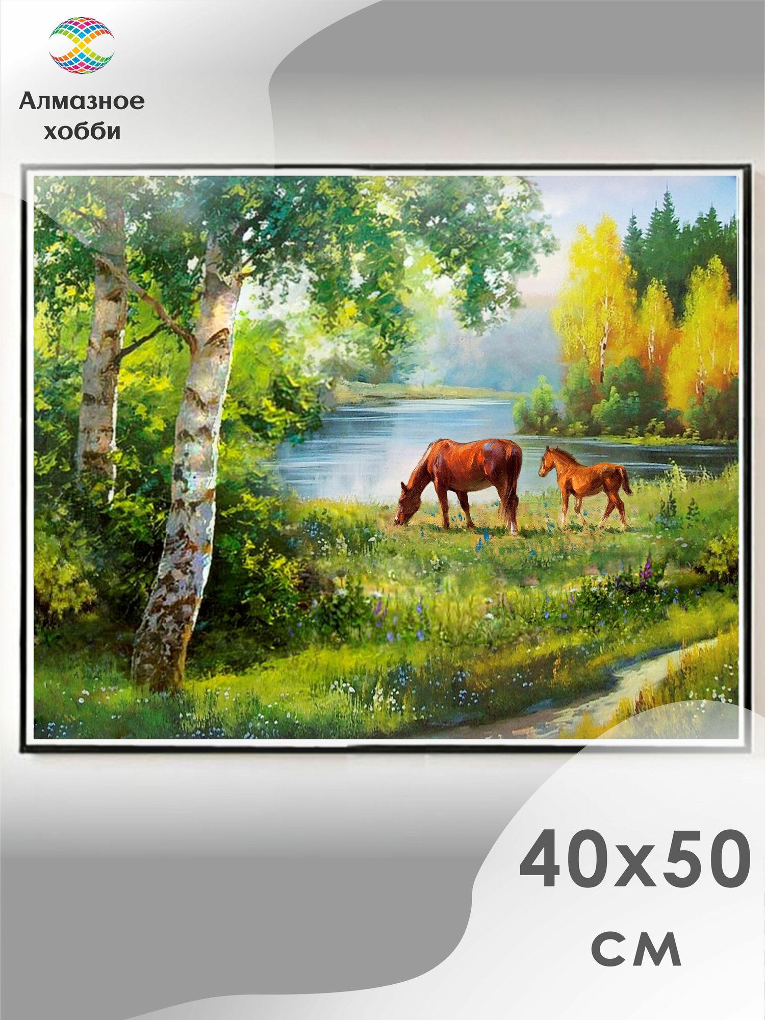 Алмазная мозаика Русское поле 40х50 без подрамника