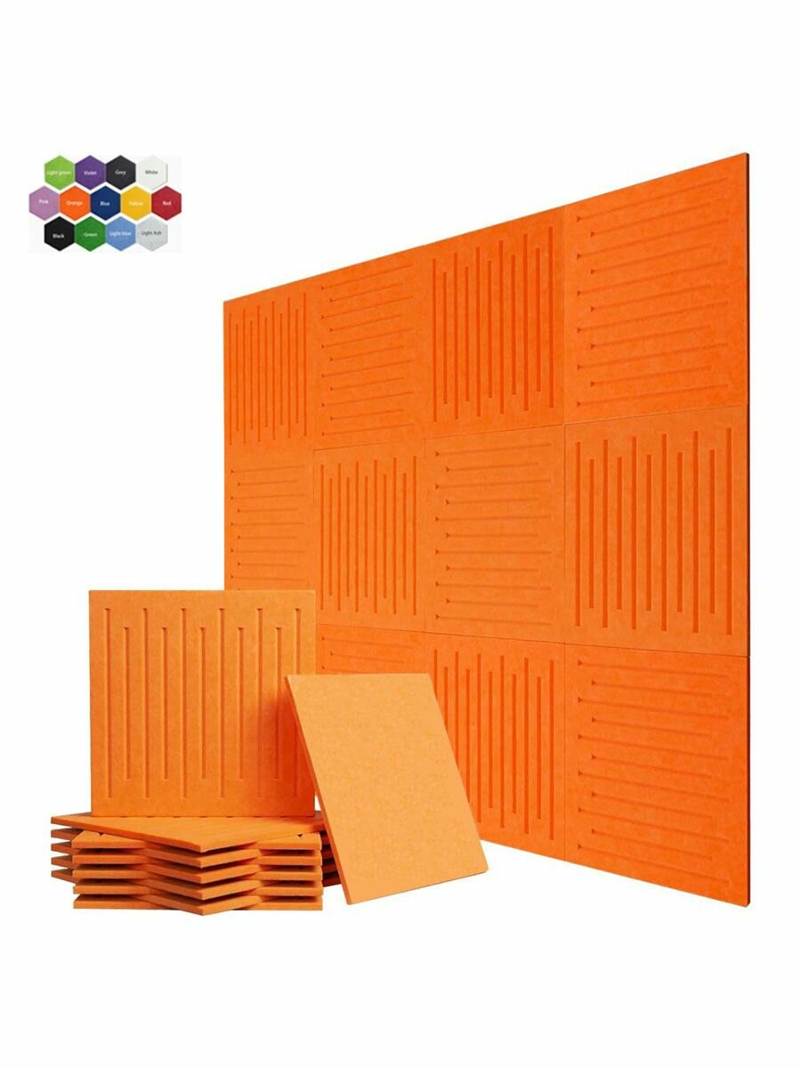 BEIYIN 24шт. Звуконепроницаемая Доска 300х300x9мм акустический панель (Никакого клея)