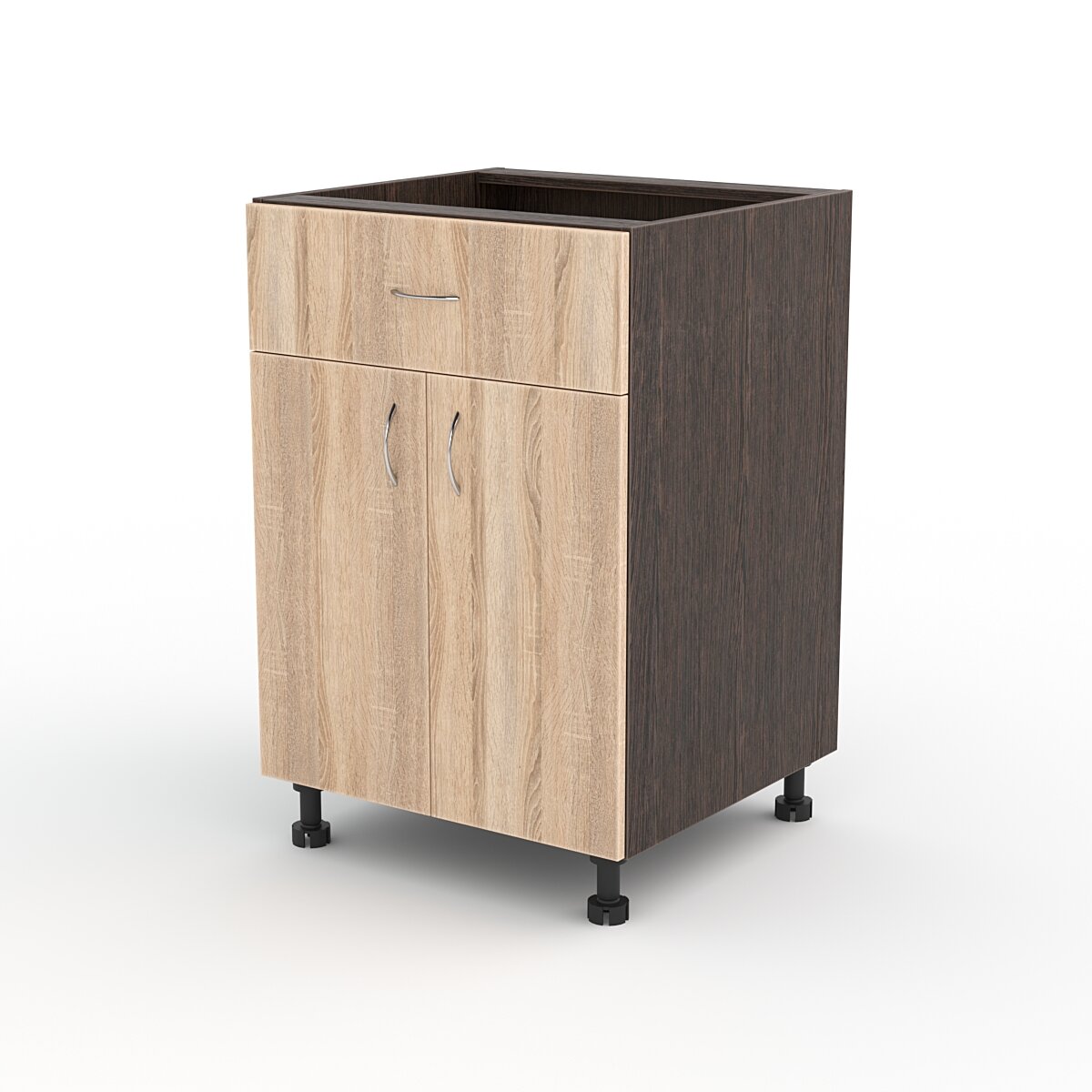 Кухонный шкаф №10 напольный, Дуб Венге и Дуб Сонома. Производитель товара - компания Westcom.