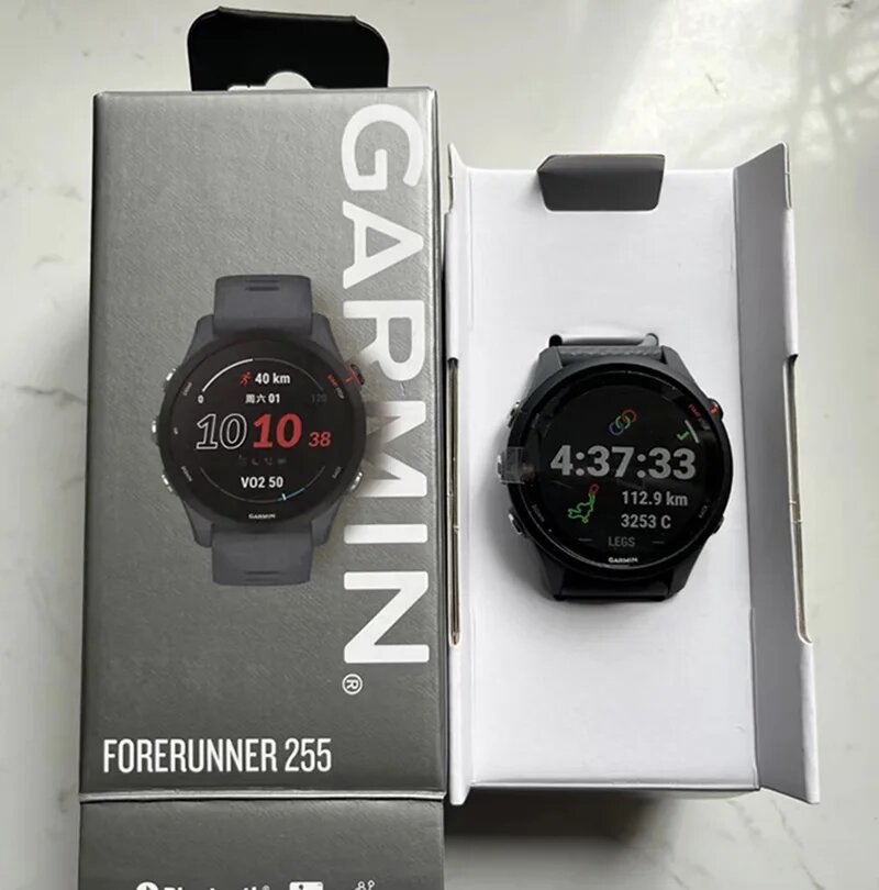 Garmin Forerunner 255 Slate Gray + Add Blue Strap — фото 1