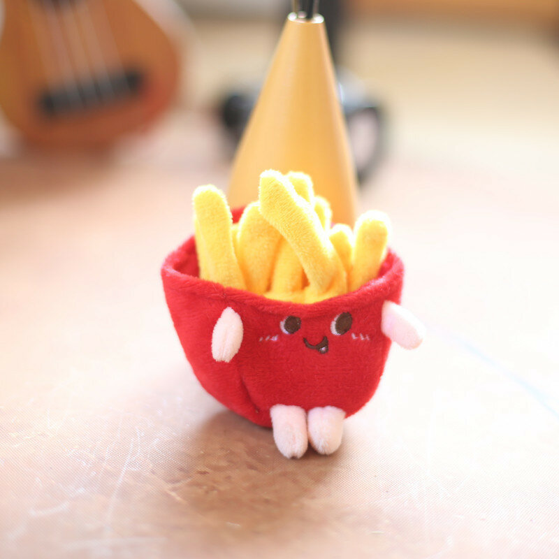 Keychain plush toy kirby collectible sweet fries cute gift for fans, french fries