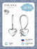 Серьги TALANT, серебро, 925 проба, длина 1.4 см, , серебристый