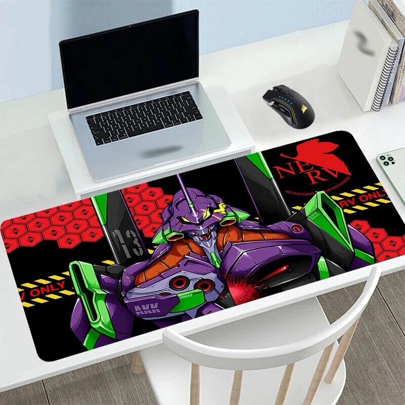 Аниме Евангелион коврик для мыши аксессуары для игровой компьютерной клавиатуры нескользящий настольный коврик