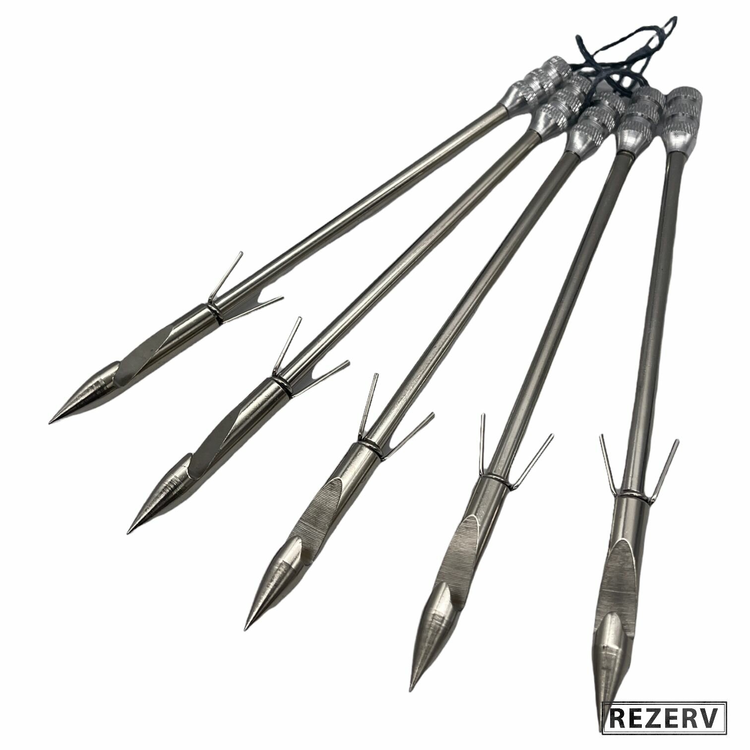 Гарпуны дротики для рыбалки с рогаткой (боуфишинг) с Фиксированными усами, комплект 5 шт