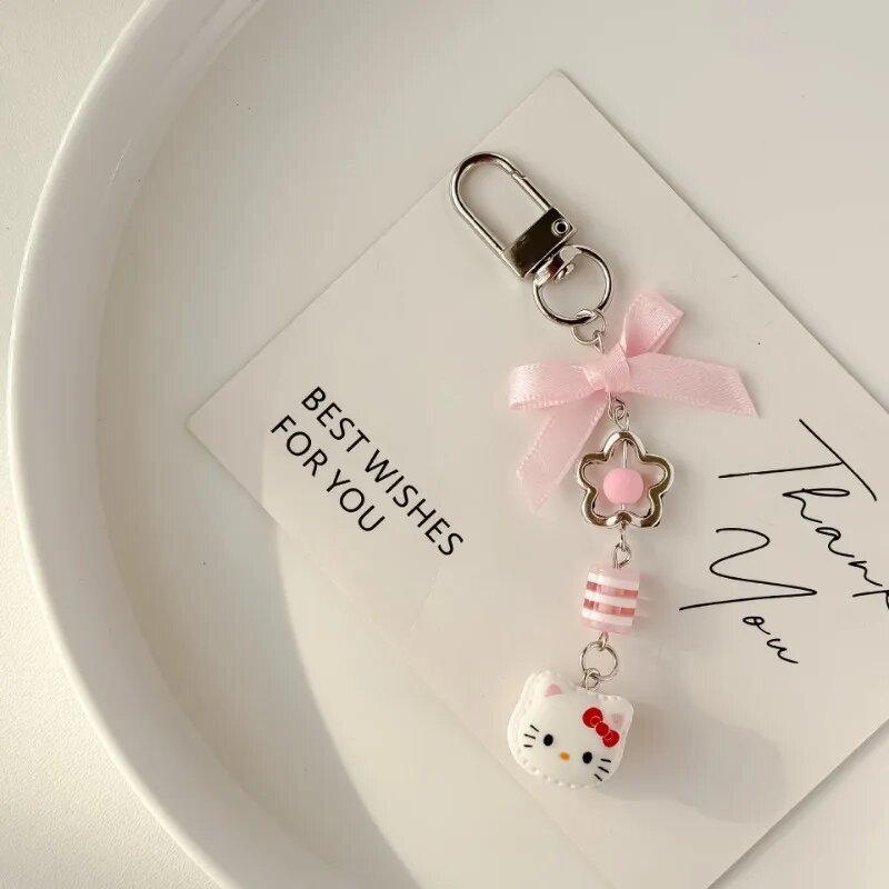Sanrio креативный мультфильм аниме «Hello Kitty» брелок кулон милая цепочка для телефона милая сумка с бантом для девочек CCD украшение подарок на день рождения