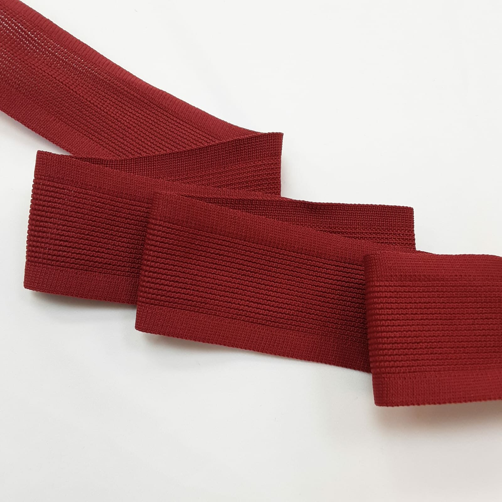 Трикотажный лампас , полиэстер, бордовый, отрез 3 м, ширина 40 мм