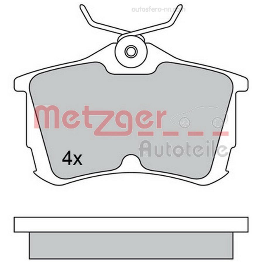 METZGER 1170435 Колодки с накладками в сборе для дисковых тормозов