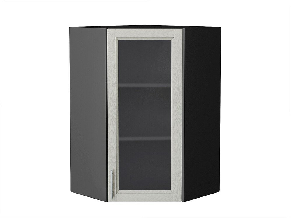 VVT Шкаф верхний угловой остекленный Сканди Graphite, Cappuccino Softwood, 920