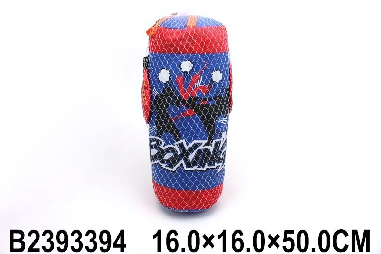 Набор для бокса детский "Сетка 816-22" с перчатками, 50х16 см, ПВХ, текстиль, красный/синий