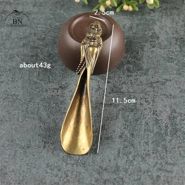 Медная ложка для чая с головой оленя, Dharma Head