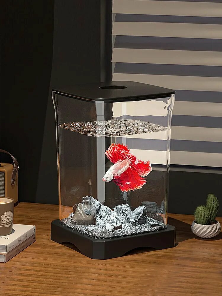 Аквариум/аквариум для рыбок，Аквариум для рыбы/пластик/устойчивый к падению, базовая версия (черный)