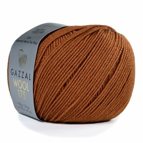 Пряжа Gazzal Wool 175 цвет 315 рыжий (50г/175м, упаковка 5 мотков)