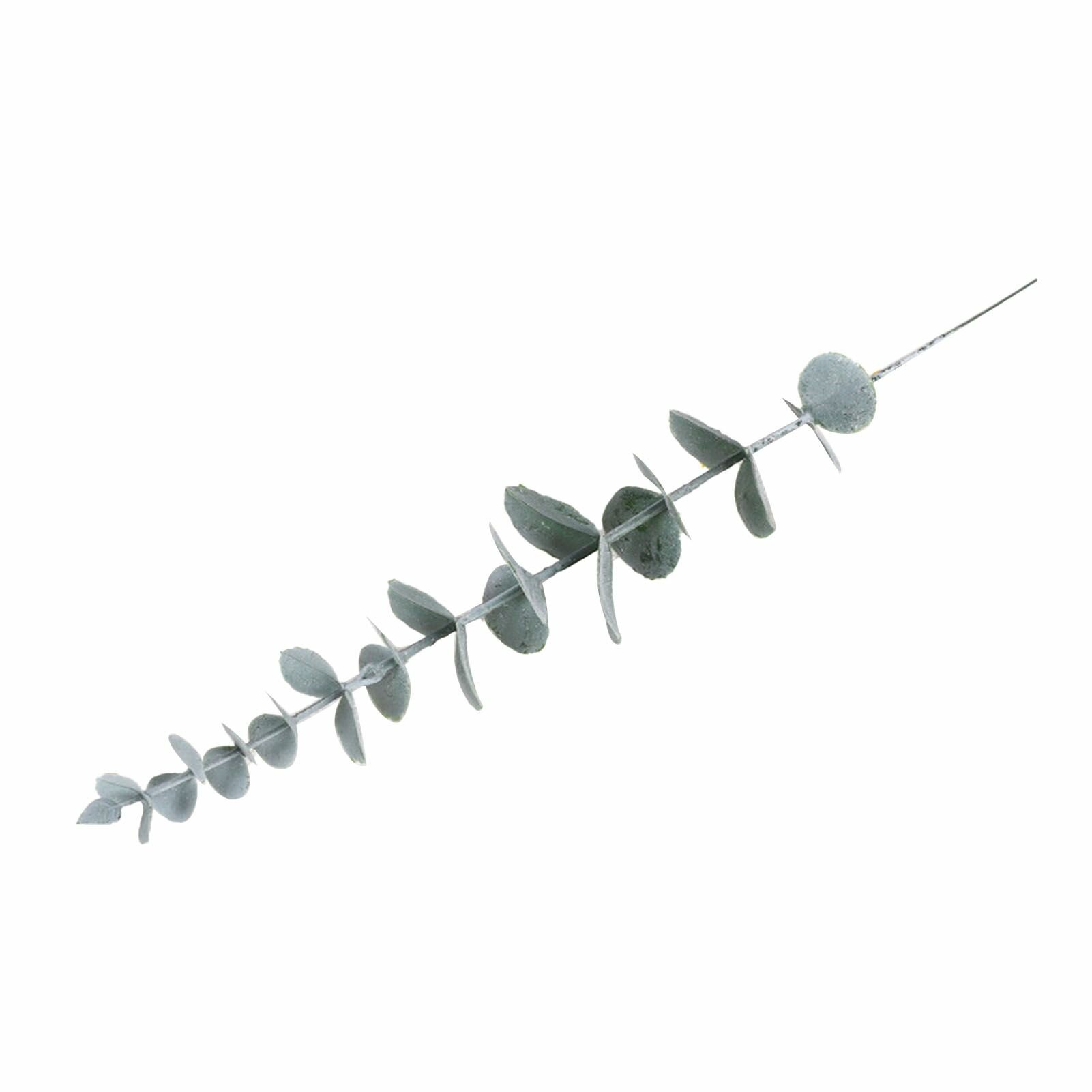 Декор из стебля эвкалипта 24 листа пластиковая железная проволока искусственный искусственный стебель эвкалипта для украшения свадьбы дома, вечеринки зеленый морозный белый