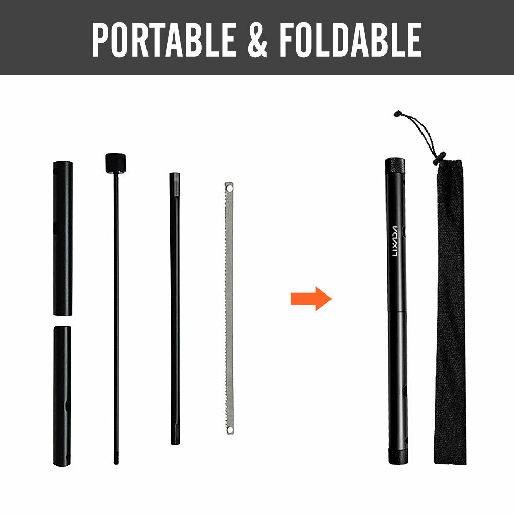 Lixada многофункциональная складная пила по дереву ручная пила из алюминиевого сплава портативная мини садовая пила для деревообработки садоводства ручные инструменты для выживания на открытом воздухе с чехлом