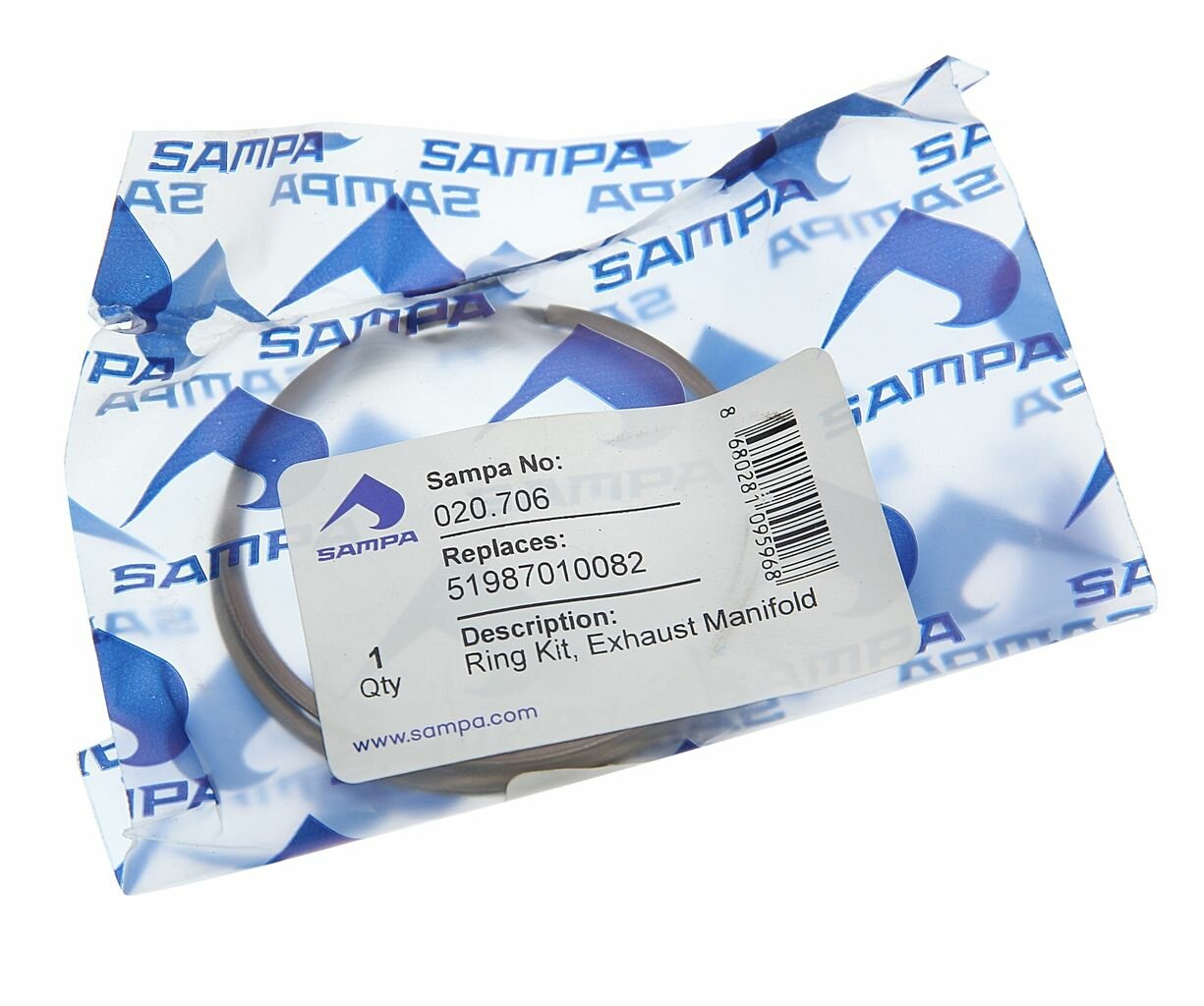 Прокладка коллектора выпускного 2 шт для МАН арт 020706 SAMPA