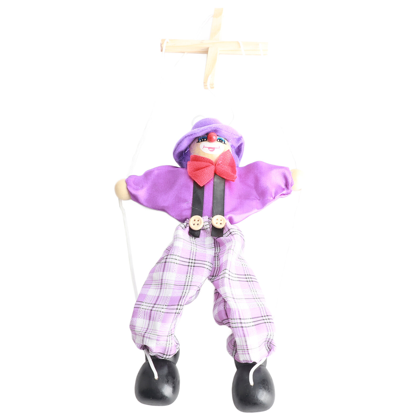 Забавная красочная кукла-марионетка на веревочке в винтажном стиле, клоун, деревянная марионетка, игрушка ручной работы, подвижная кукла, подарок для детей