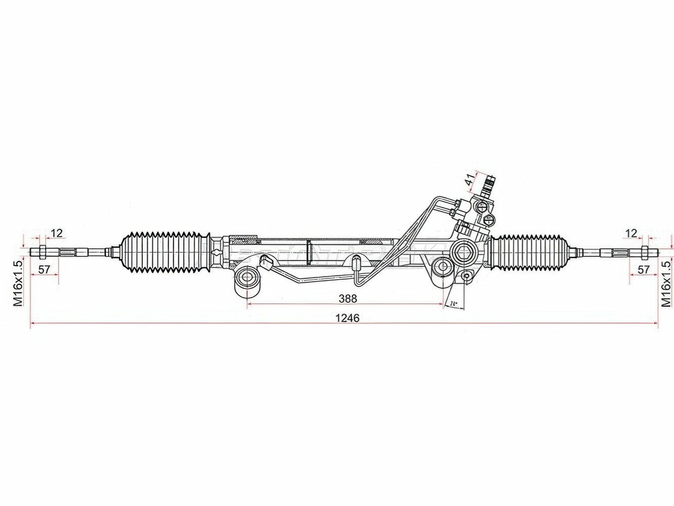 Рейка рулевая для Лексус Gx400 460, Тойота 4 Раннер, Ленд Крузер, Прадо арт ST4420060230 SAT