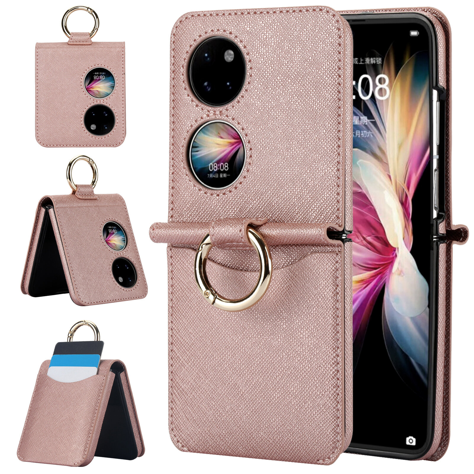 Подходит для Huawei Pocket 2 / Хуавей pocket 2 Модный Чехлы для телефонов, раскладушка чехол для телефона кошелек, pocket 2, подставка, soft touch,360° Полная защита, кобура, резина, пластик