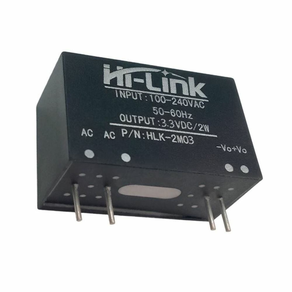 Блок питания на плату 3.3в, 0.6а, 30*16*19мм, Hi-Link HLK-2M03
