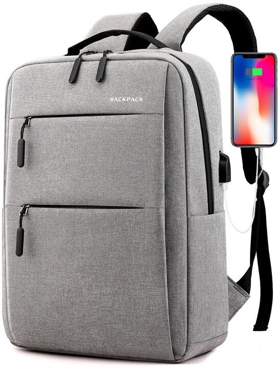 Рюкзак Чехол. ру M19055 из износостойкого полиэстера для ноутбука Macbook Pro Air Xiaomi Lenovo HP Asus 16 / 15.6 / 15.4 / 14.0 / 14.1 дюйма ранец с.