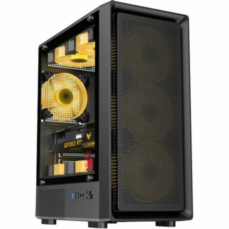 Компьютерный корпус BLOODY BD-CC118 (BD-CC118-BK) черный - Midi Tower, micro-ATX, mini-ITX, USB 2.0 TypeA