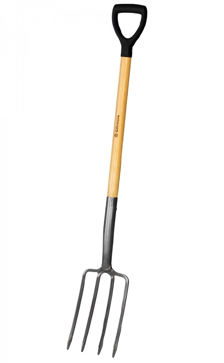 Вилы садовые GRINDA "PROLine" 39727, нержавеющая сталь, деревянная рукоять, 120см
