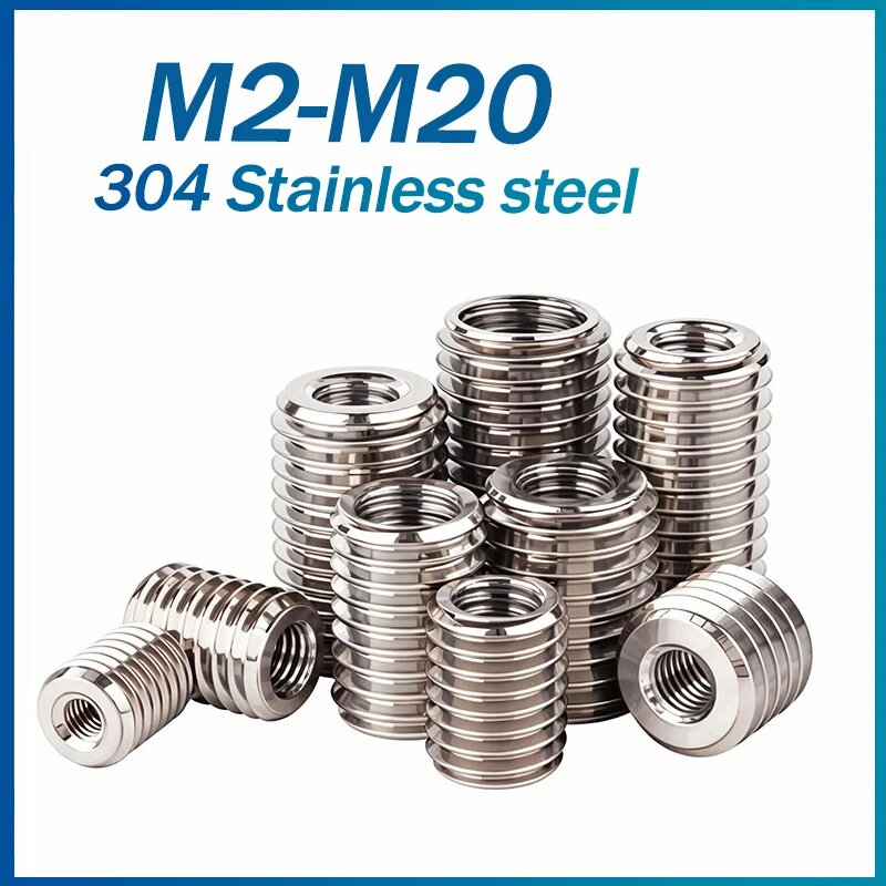 Гайки-переходники из нержавеющей стали M2-M20 M4-M8 (5pcs), length 10mm