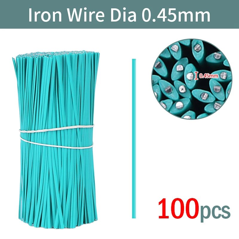 Металлические стяжки Iron Wire 0.45mm, 100 шт, Green