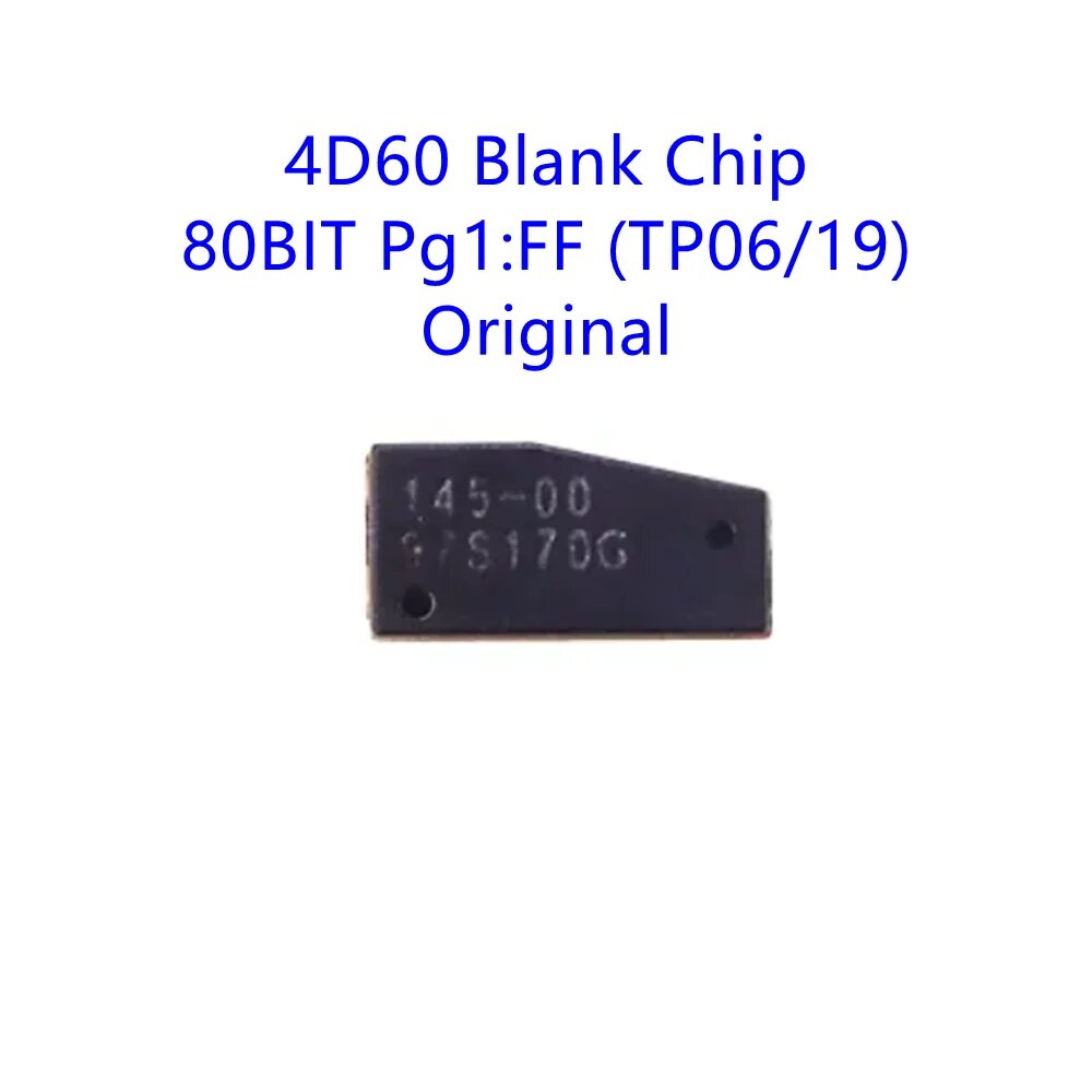 4D60 Пустой чип Carbon 80BIT Pg1: FF (TP06/19) Оригинальный чип транспондера ключа автомобиля