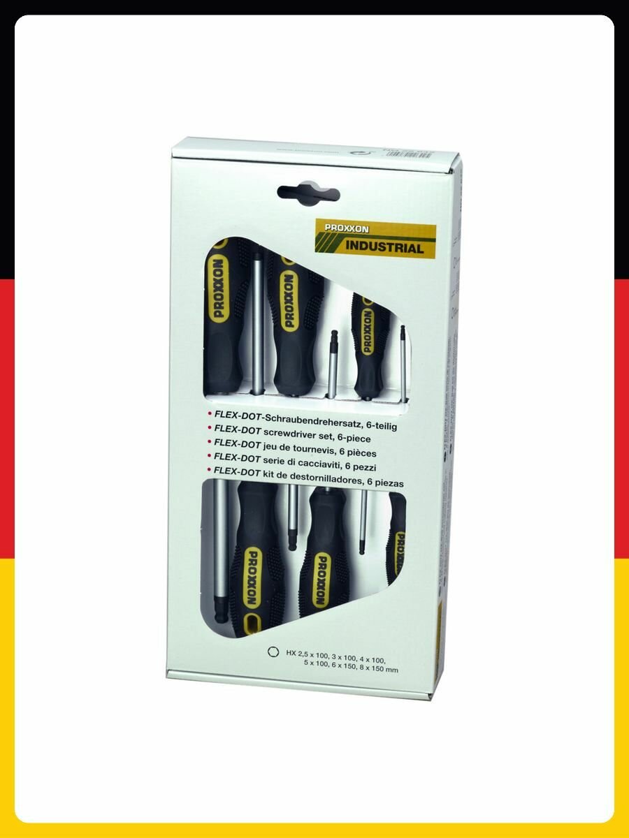Набор отверток Proxxon FLEX-DOT, 6 предметов, HEX