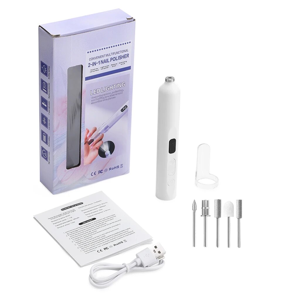 Портативная Электрическая Машинка Для Маникюра И Педикюра, Профессиональный Аппарат Для Полировки Ногтей
