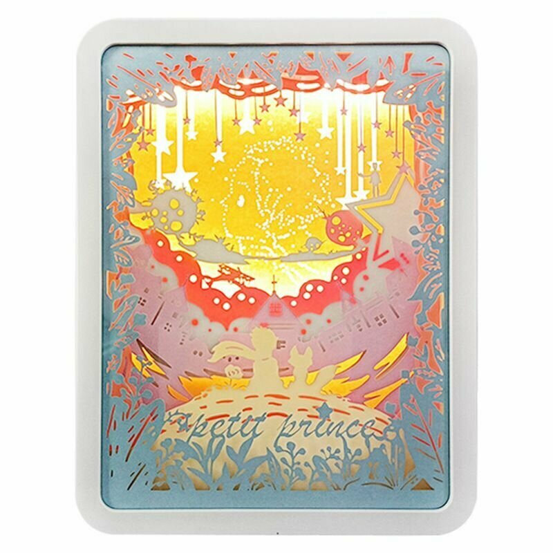 Ночник для вырезания из цветной бумаги 3D-маленького Принца