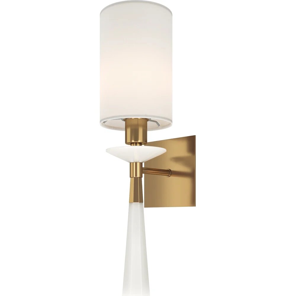 Настенный светильник (бра) MAYTONI bianco 1хe14x60w металл и алебастр латунь MOD224WL-01BS1